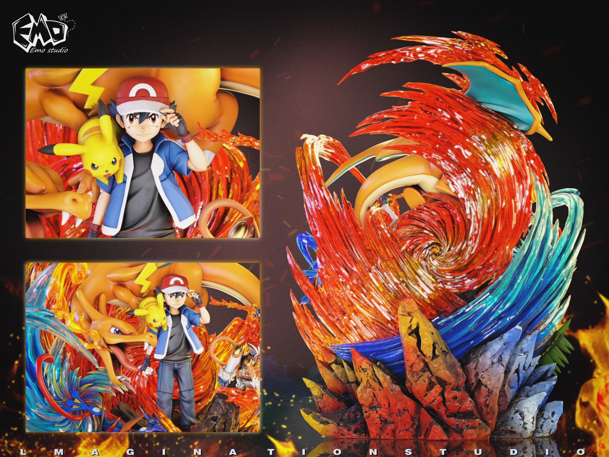 Emo Studio - Champion Ash Ketchum - pokemon – Flash Resin Shop