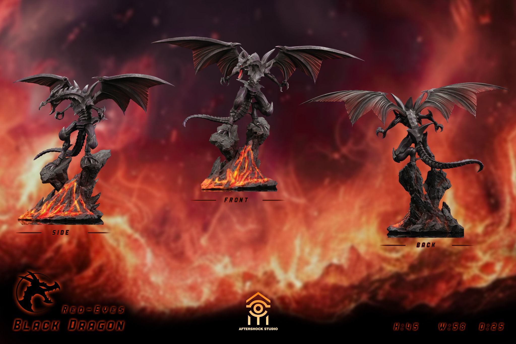 After Shock Studio - Blue Eyes White Dragon & Red Eyes Black Dragon ...