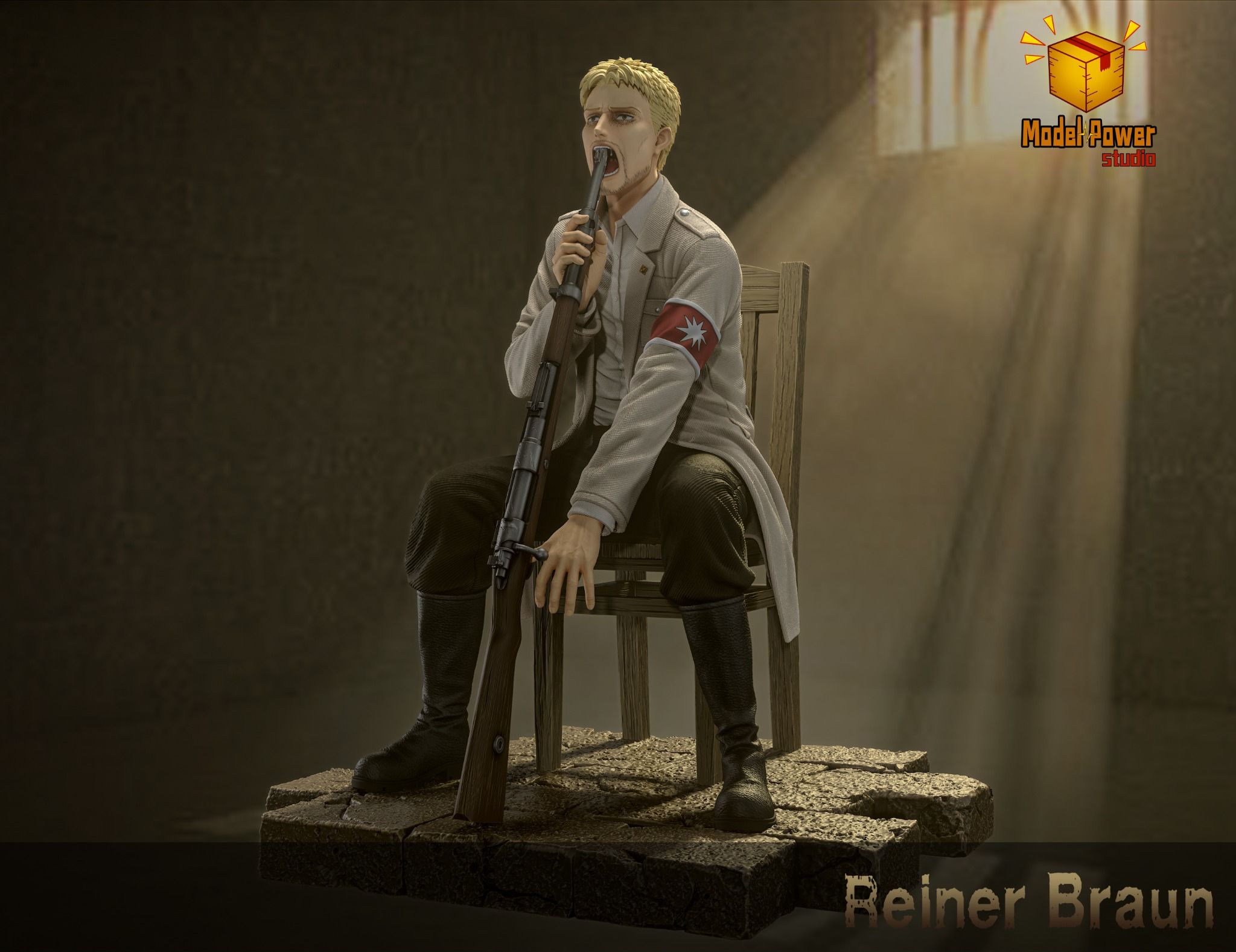 Model Power Studio - Reiner Braun - Attack on titan – Flash Resin Shop