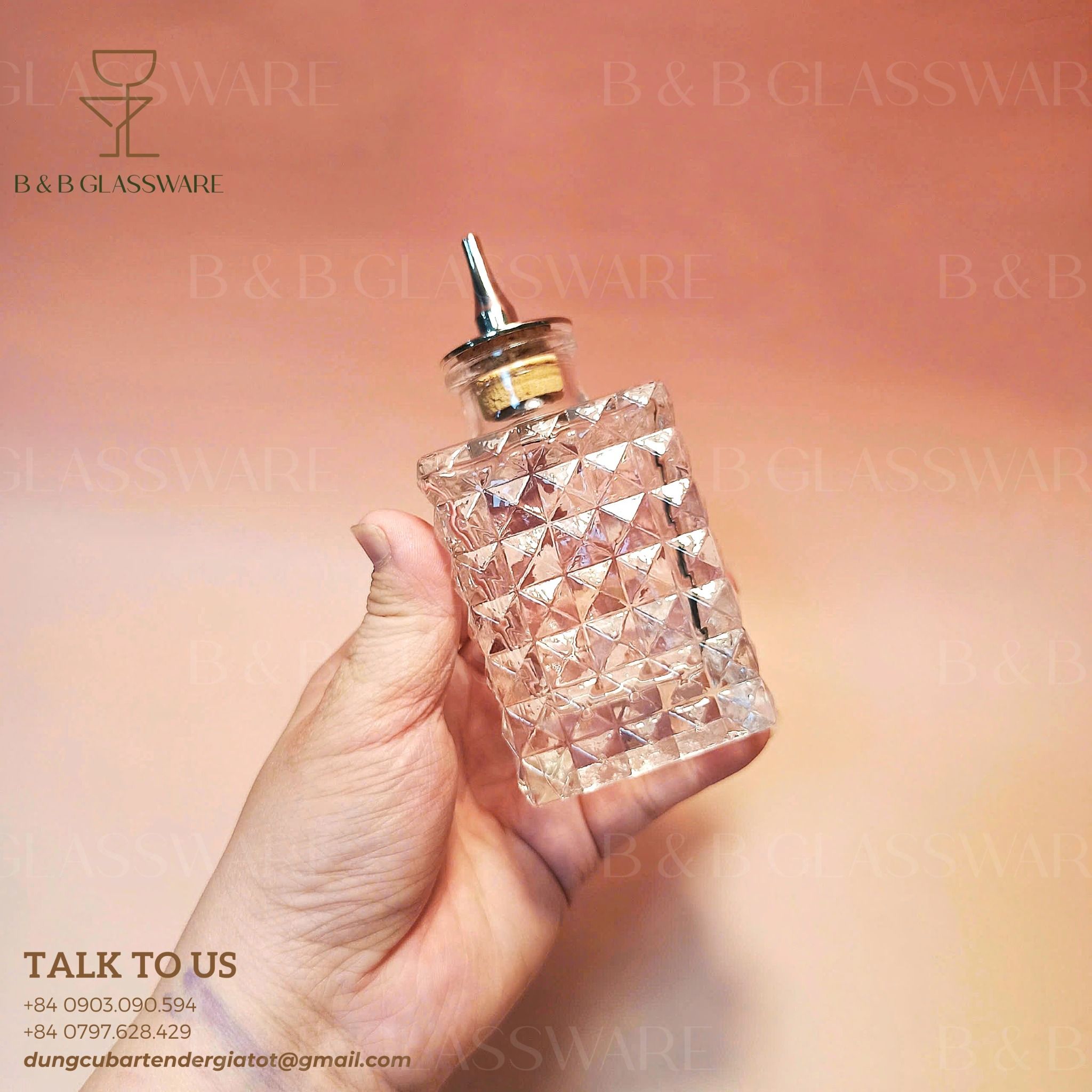 Chai Bitter Vuông 95ml – B&B Supplier