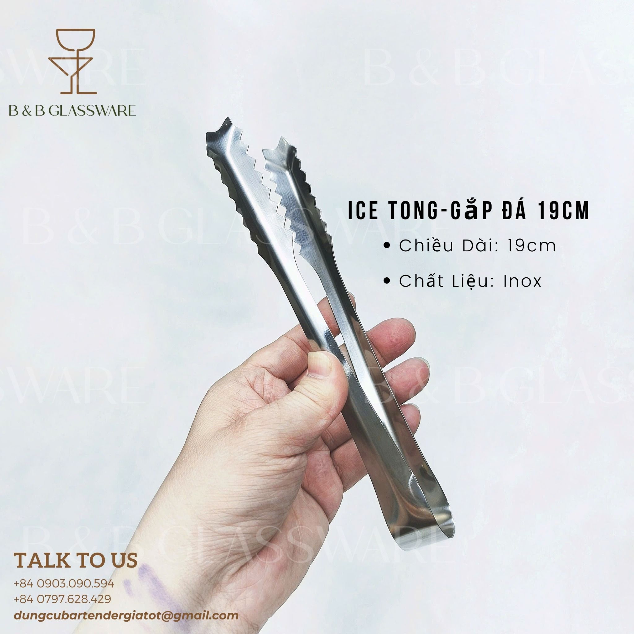 Ice Tong / Gắp Đá 19cm – B&B Supplier