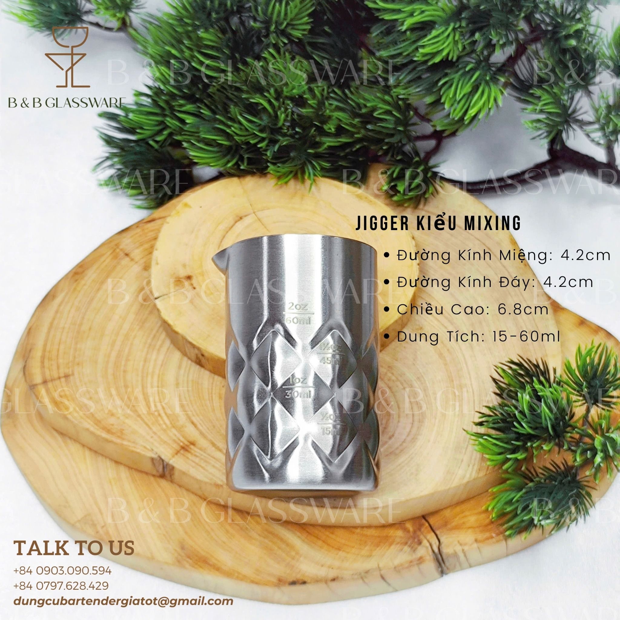 Jigger Kiểu Mixing – B&B Supplier