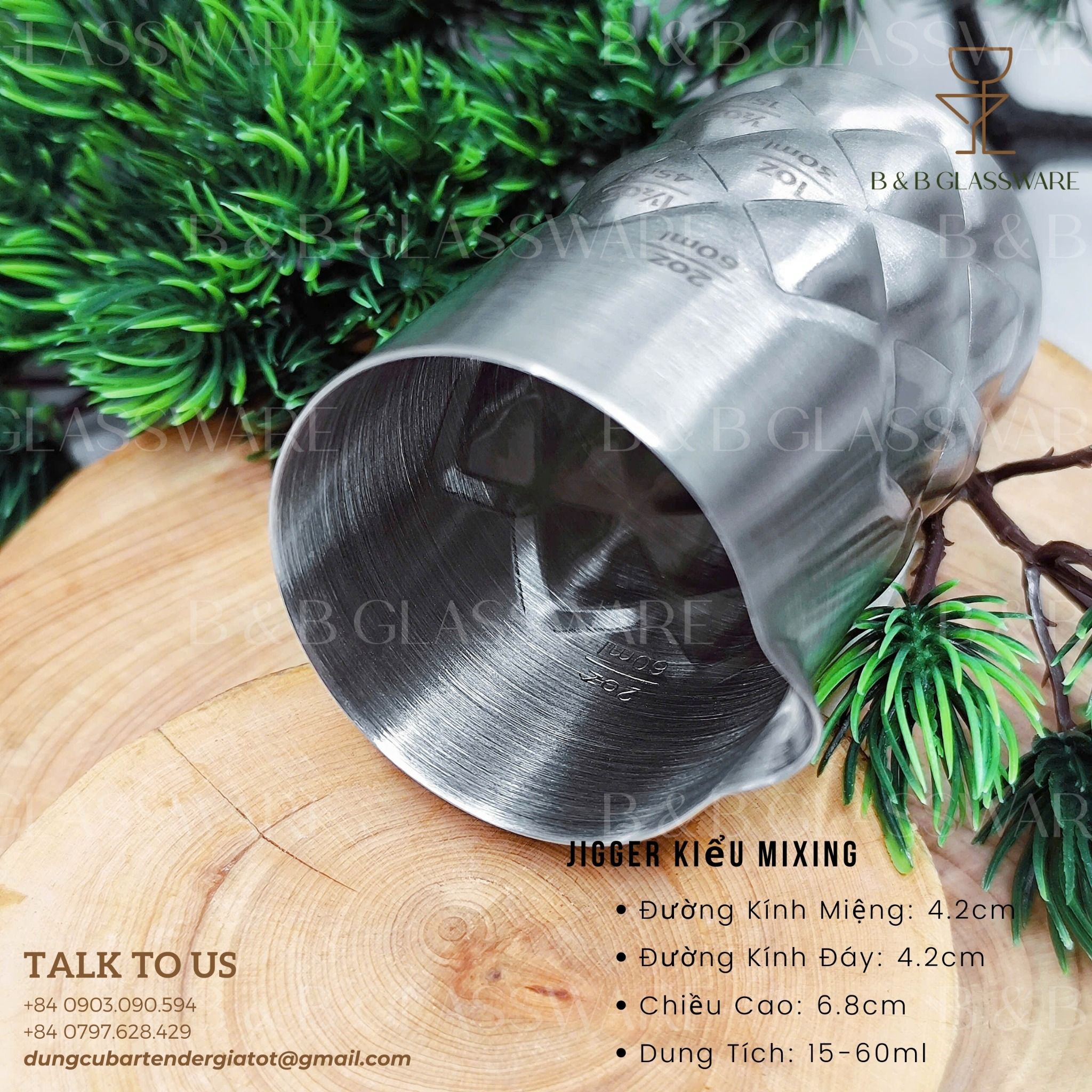 Jigger Kiểu Mixing – B&B Supplier