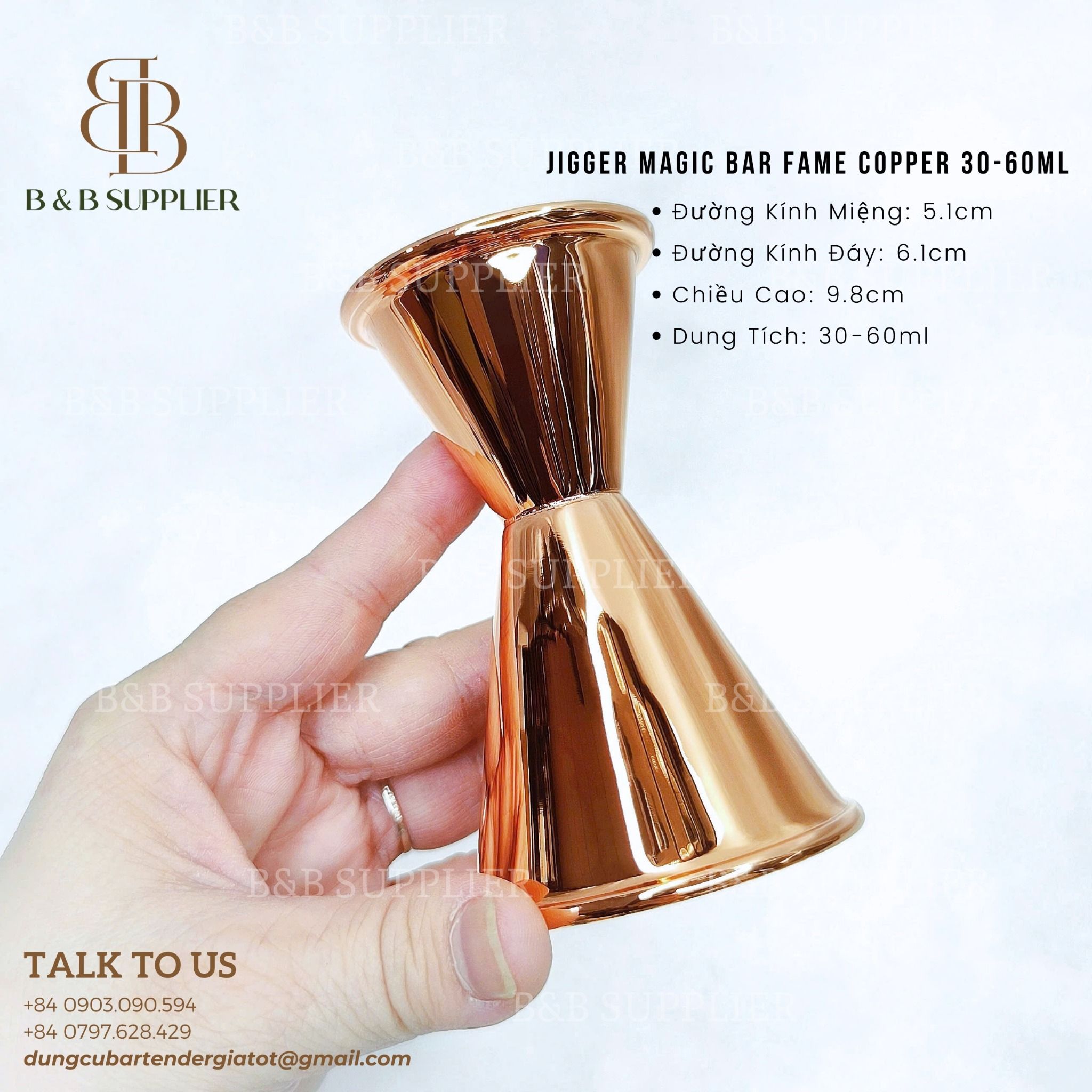 Jigger Magic Bar Fame Copper 30-60ml – B&B Supplier