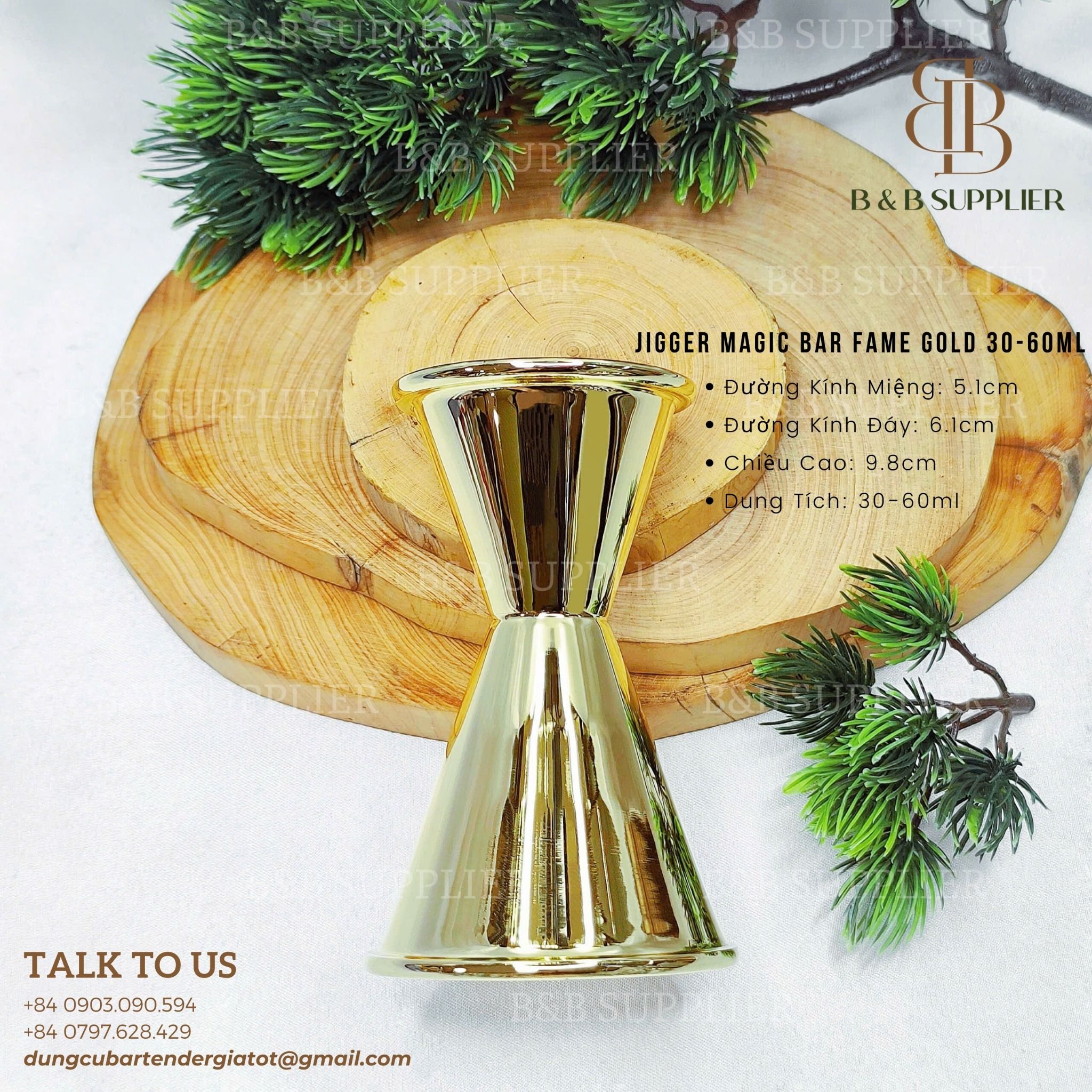 Jigger Magic Bar Fame Gold 30-60ml – B&B Supplier