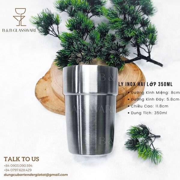 Ly Inox 2 Lớp 350ml – B&B Supplier
