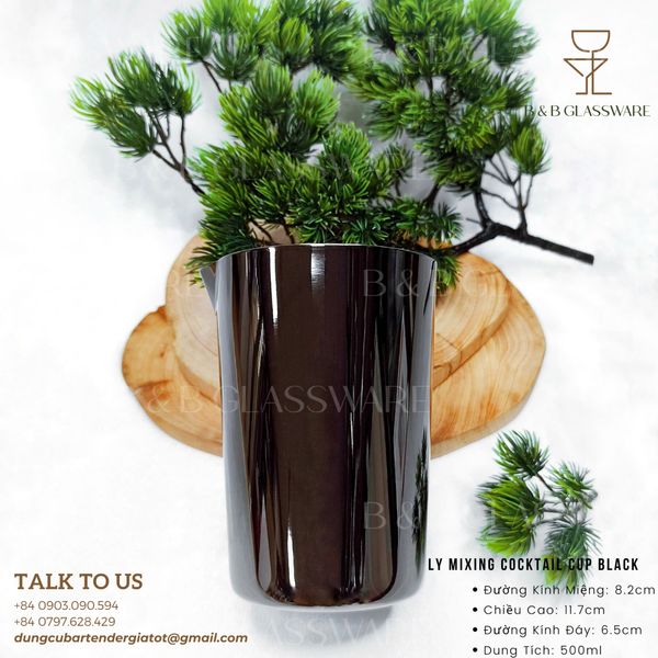 Ly Mixing Cocktail Cup Black – B&B Supplier