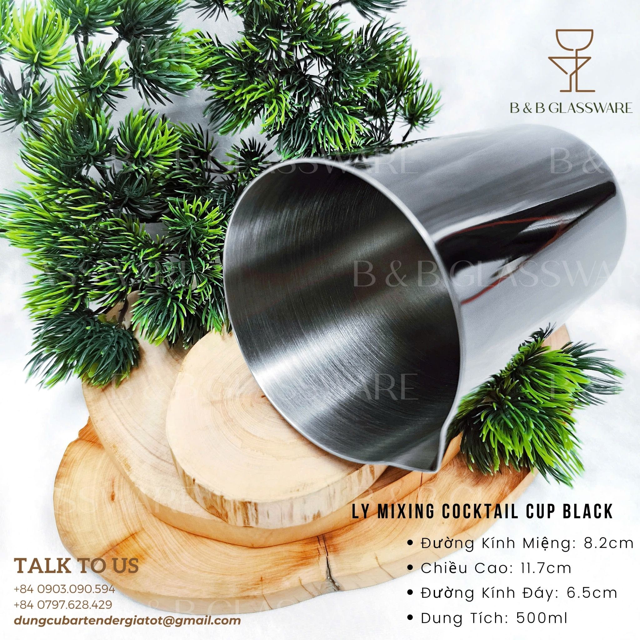 Ly Mixing Cocktail Cup Black – B&B Glassware & Dụng Cụ Bartender Giá Tốt