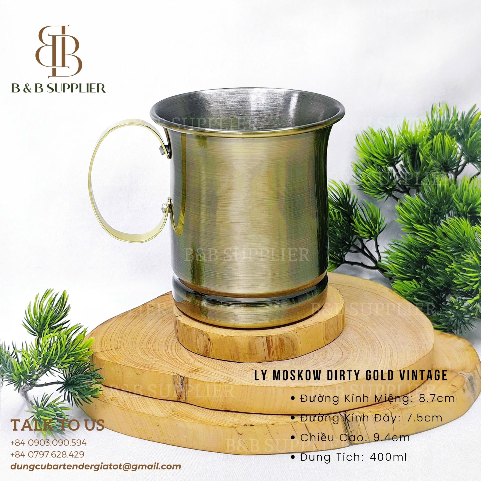 Ly Moskow Dirty Gold Vintage Nhấn Eo – B&B Supplier