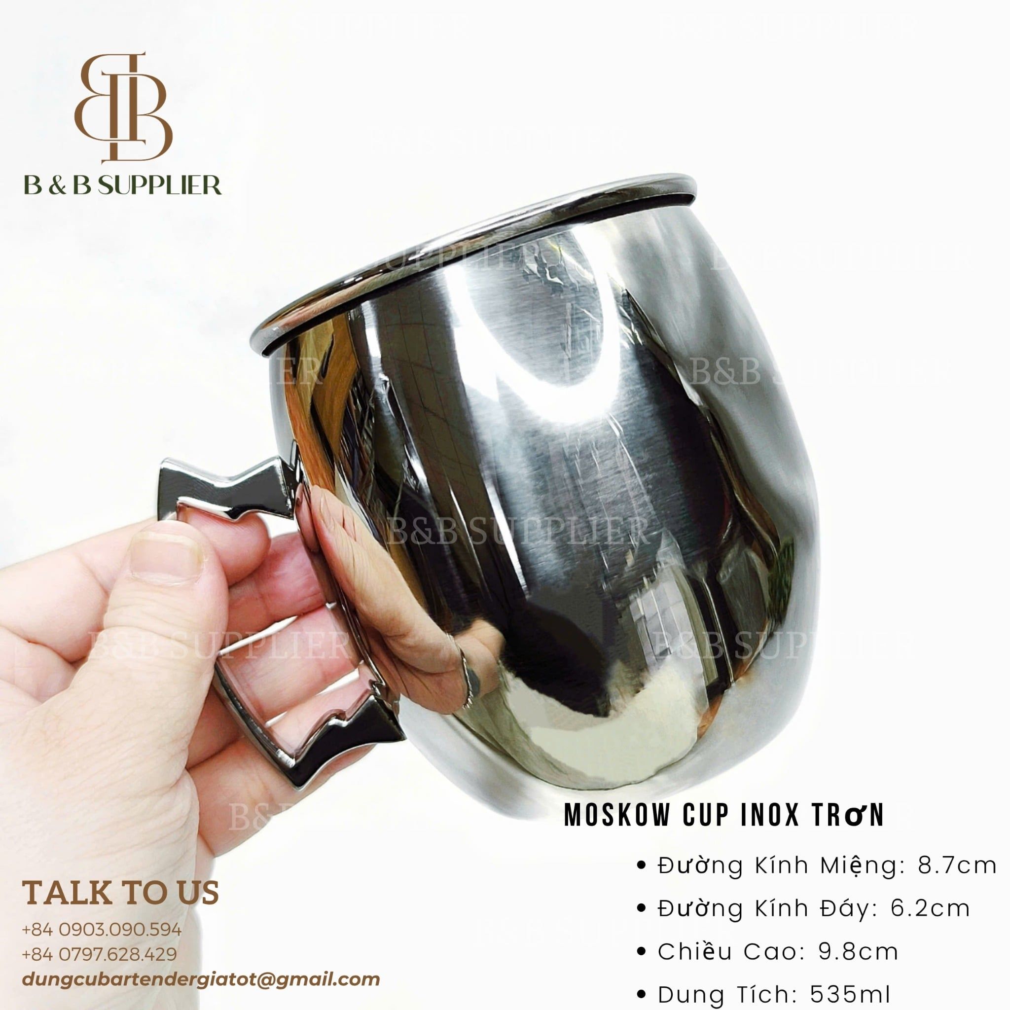 Moskow Cup Inox Trơn – B&B Supplier