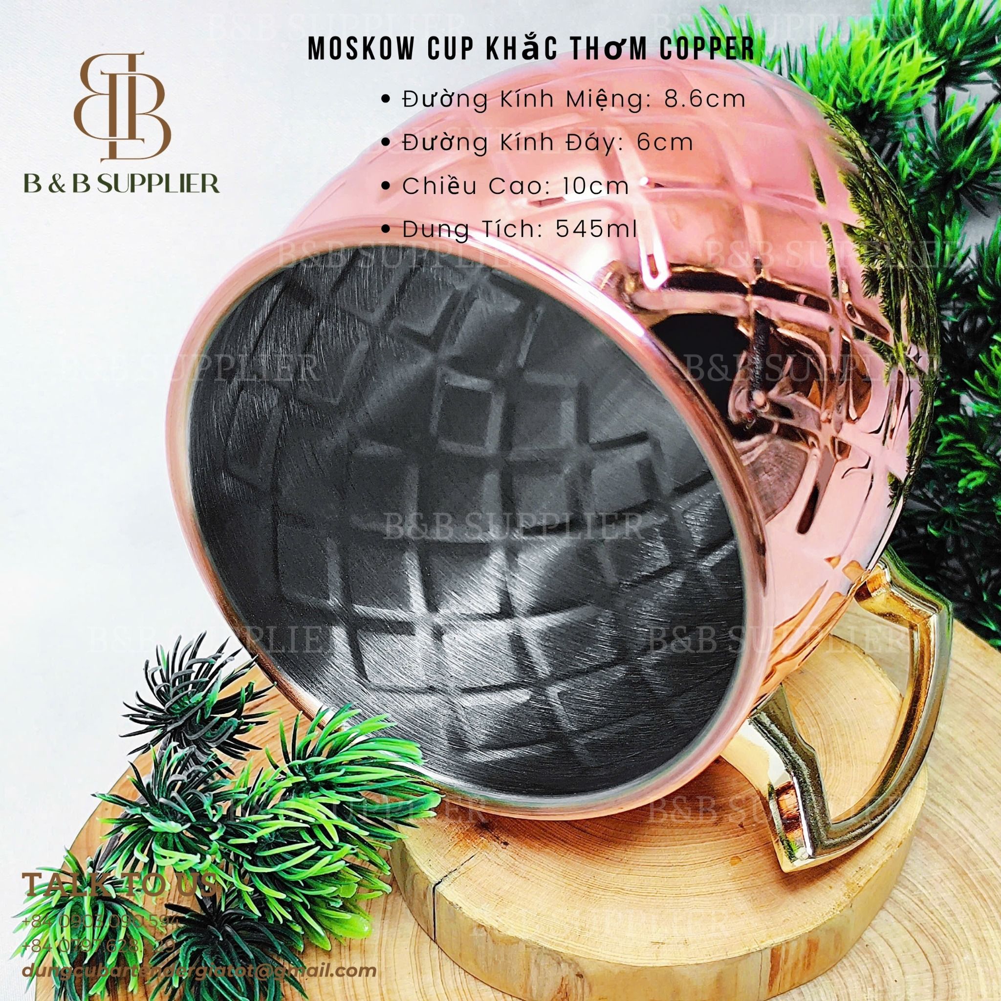 Moskow Cup Khắc Thơm Copper – B&B Supplier
