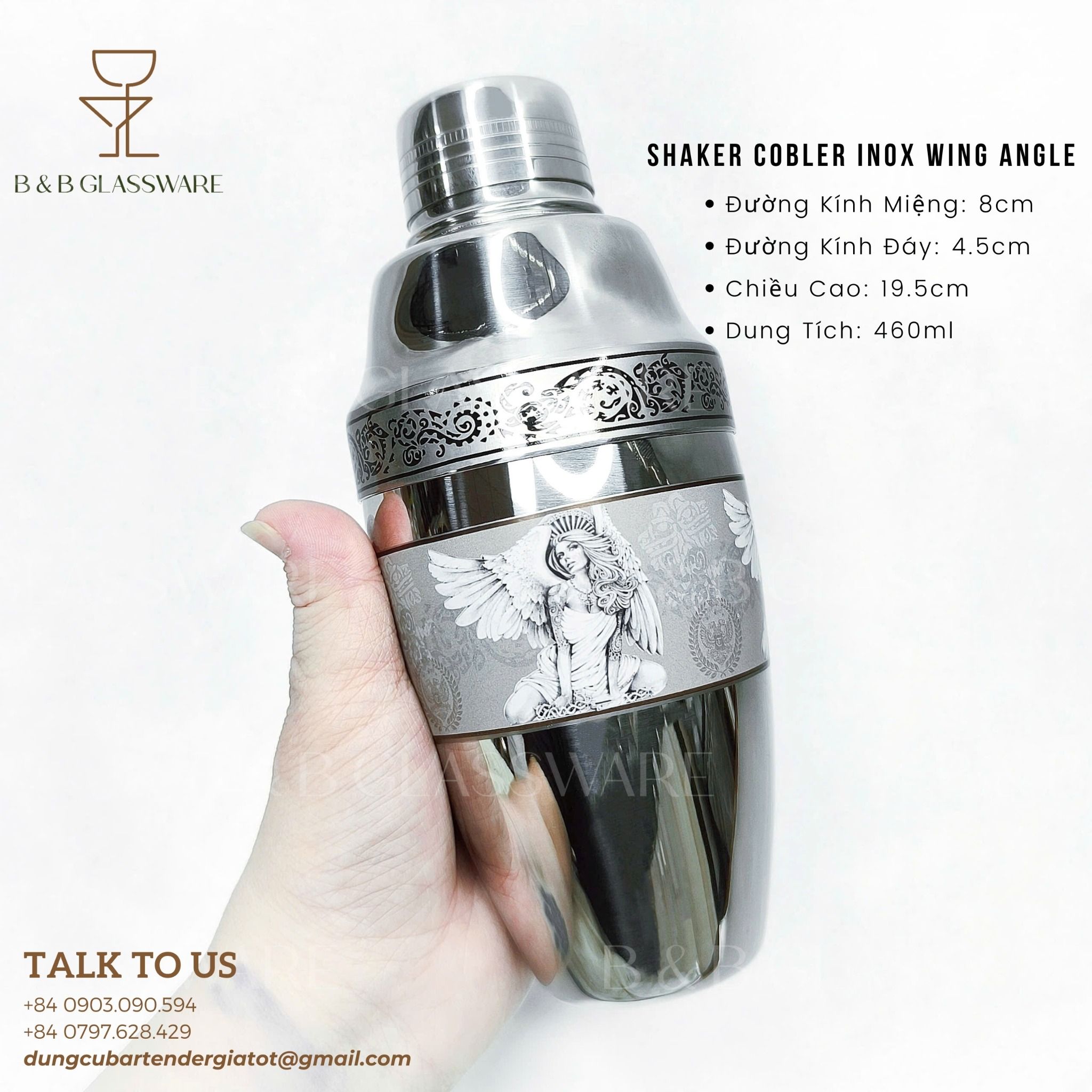 Shaker Cobler Inox Wing Angle – B&B Supplier