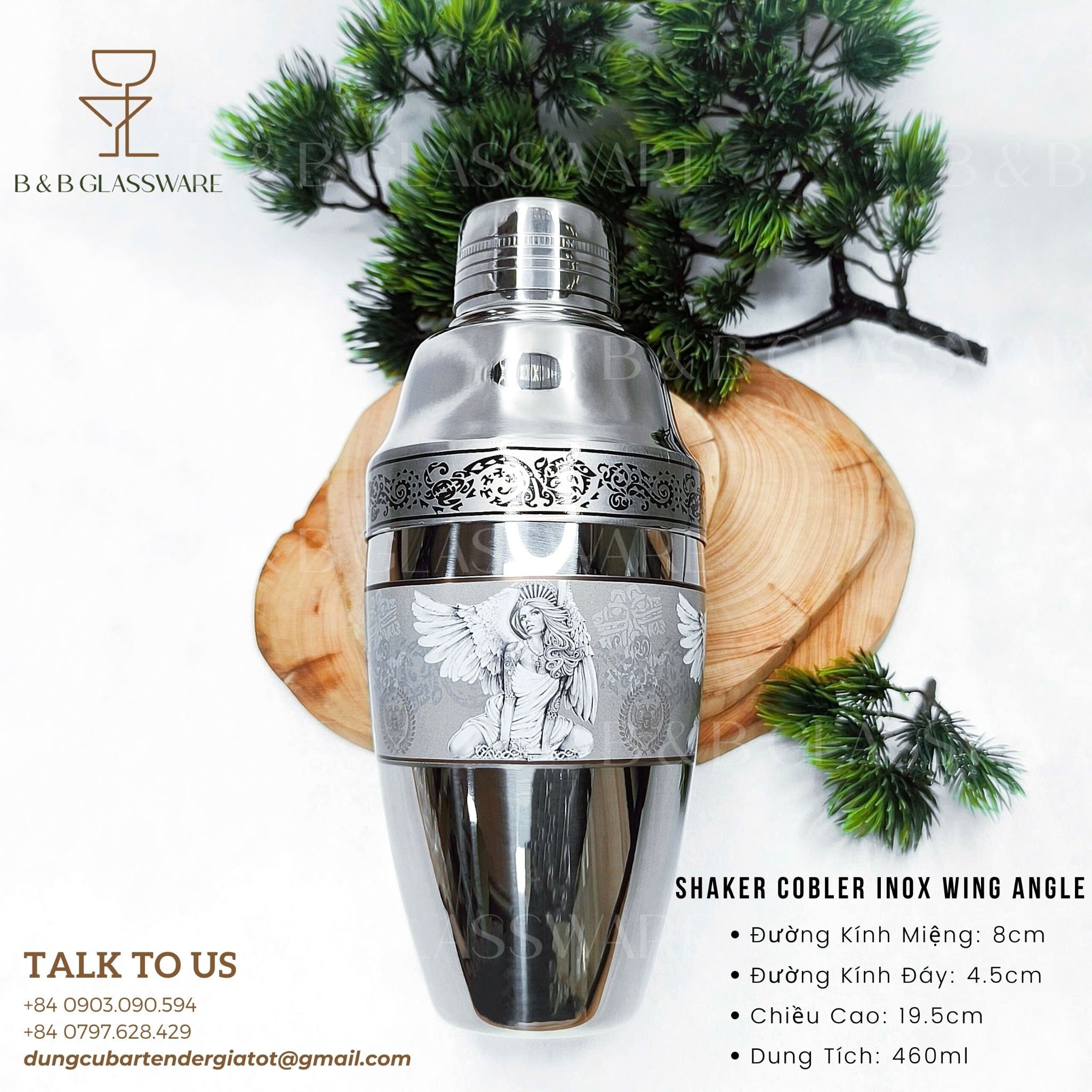 Shaker Cobler Inox Wing Angle – B&B Supplier