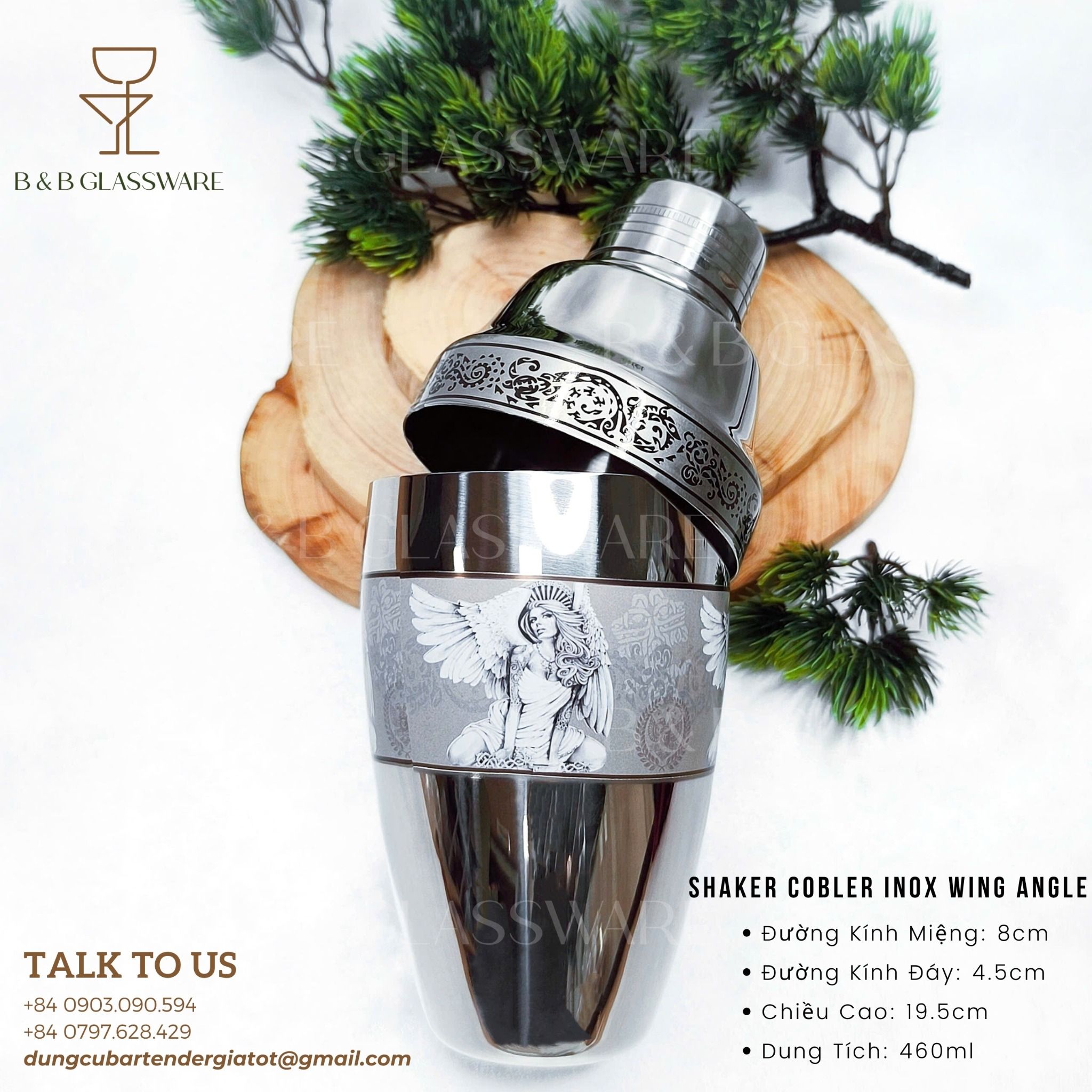 Shaker Cobler Inox Wing Angle – B&B Supplier