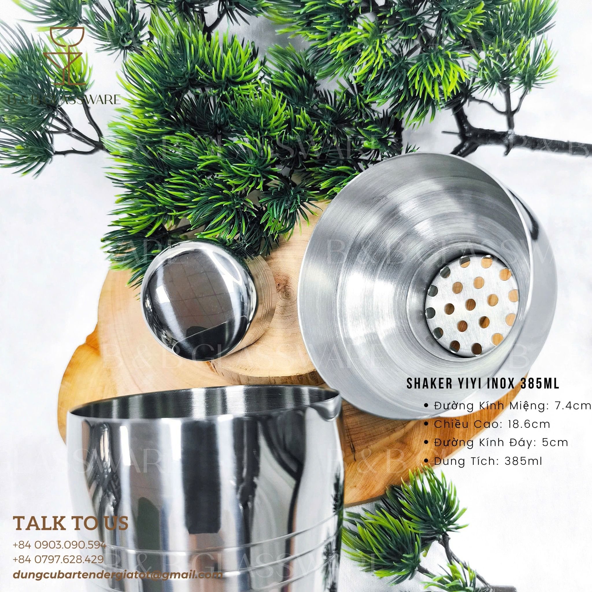 Shaker Yiyi Inox 385ml – B&B Supplier