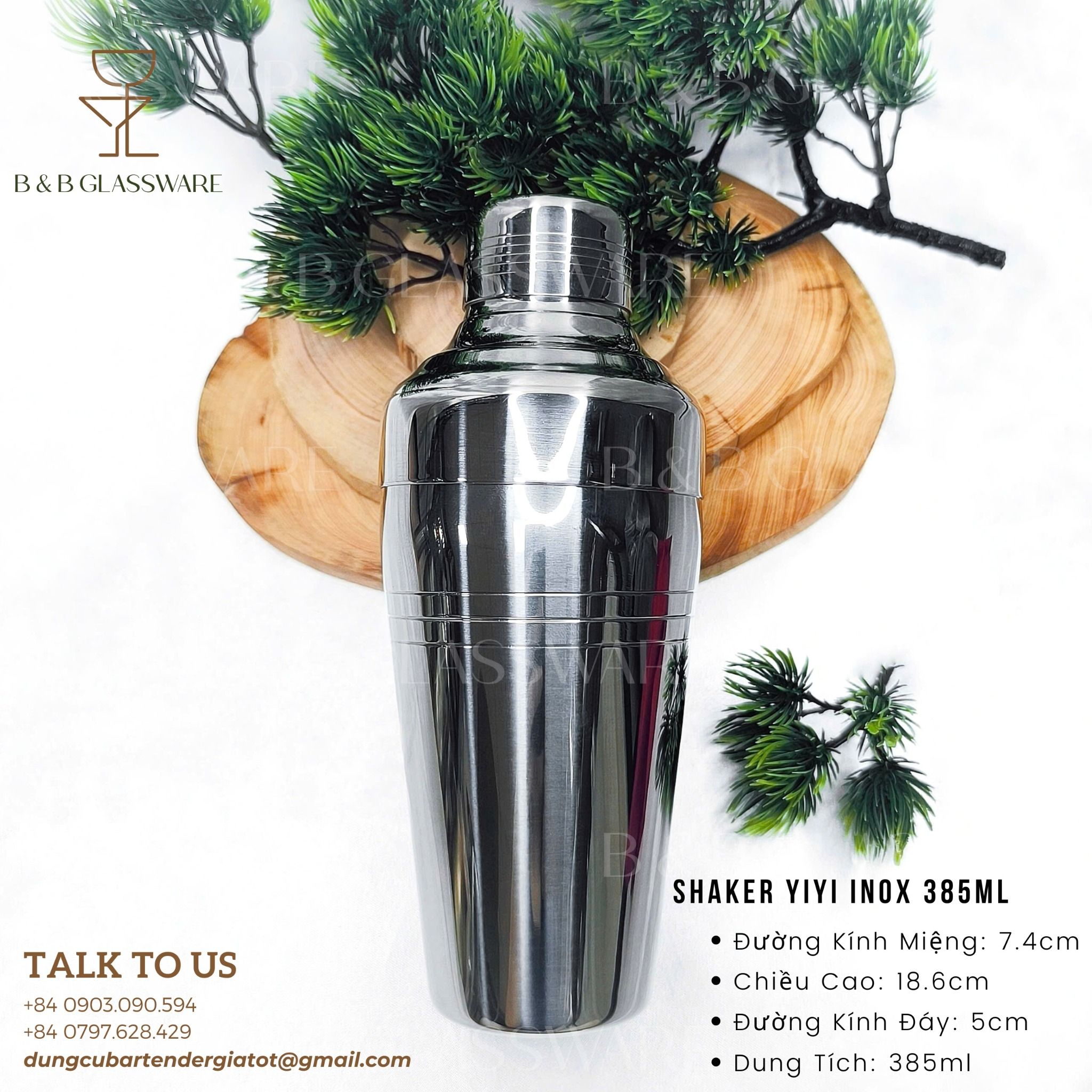 Shaker Yiyi Inox 385ml – B&B Supplier