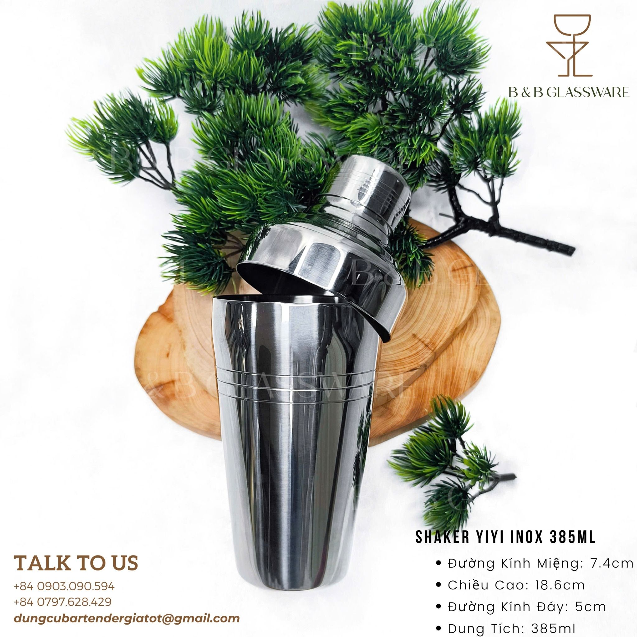 Shaker Yiyi Inox 385ml – B&B Supplier