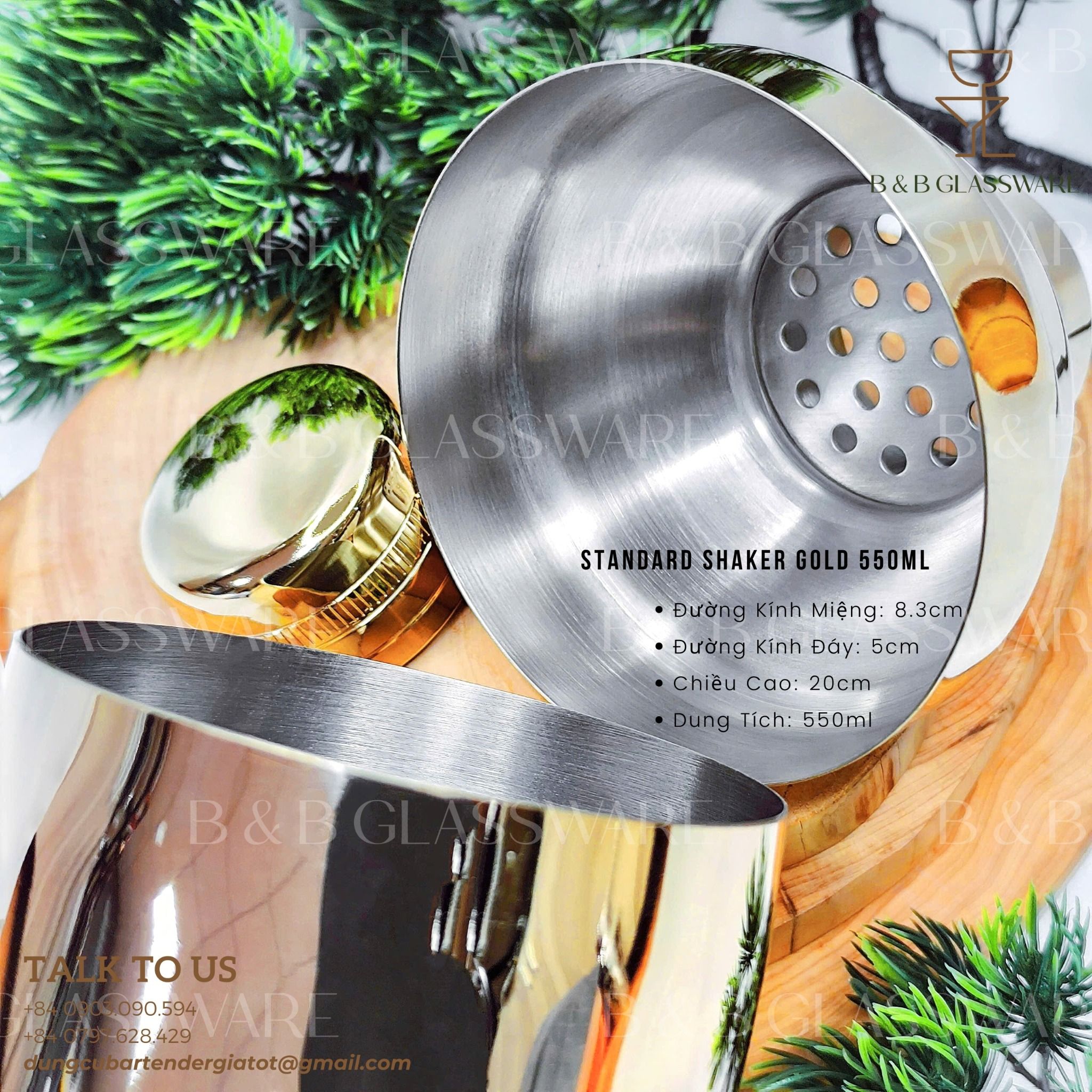 Standard Shaker Gold 550ml – B&B Supplier