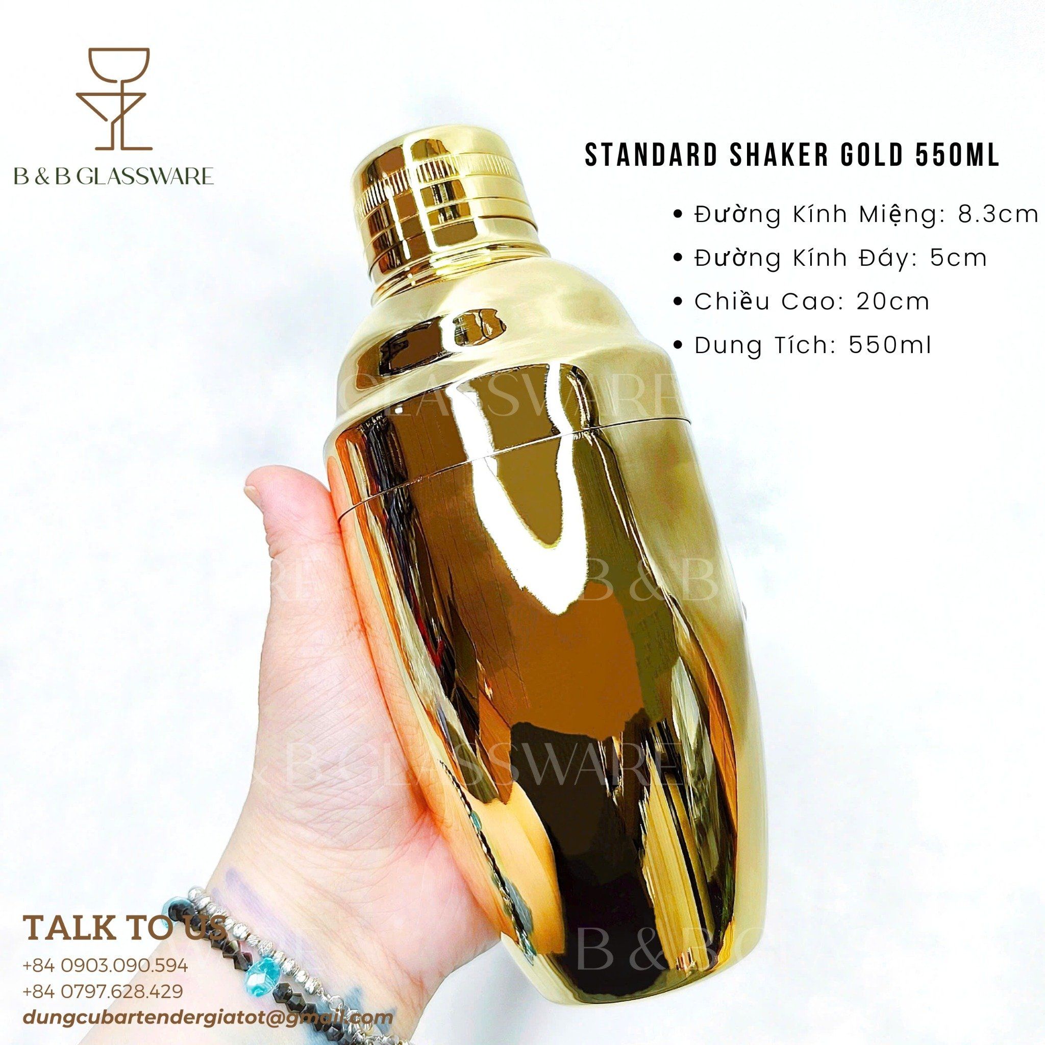 Standard Shaker Gold 550ml – B&B Supplier