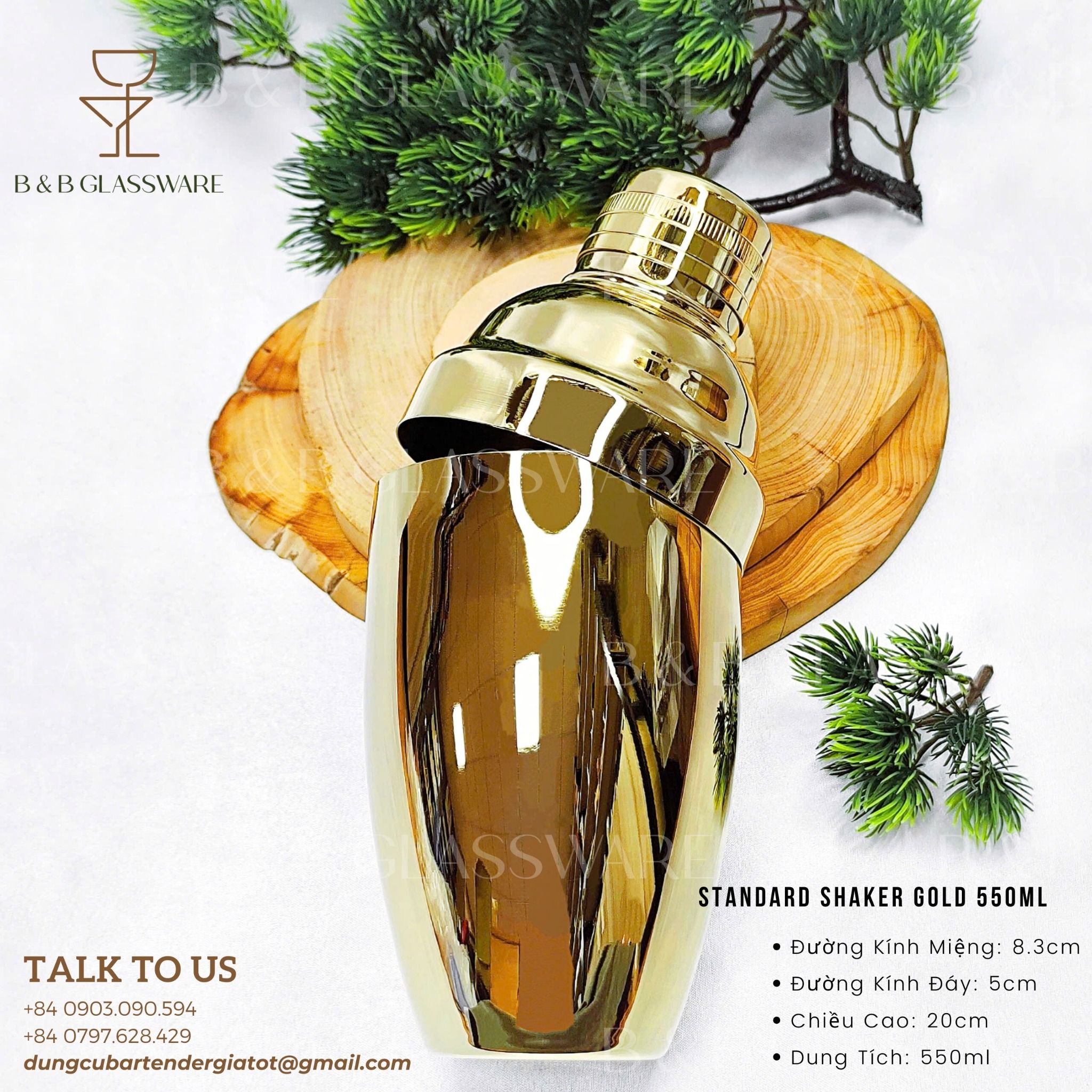 Standard Shaker Gold 550ml – B&B Supplier