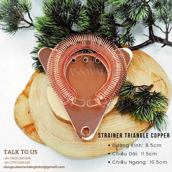 Strainer Triangle Copper – B&B Glassware & Dụng Cụ Bartender Giá Tốt
