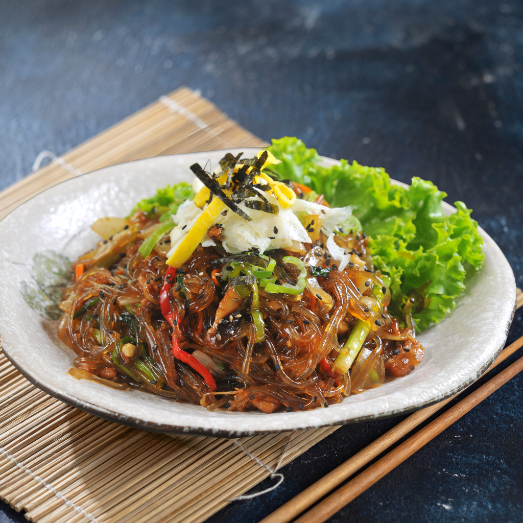 Miến trộn tteok 떡잡채 A mixed dish of Vegerables and Sliced Meat (cỡ nhỏ ...