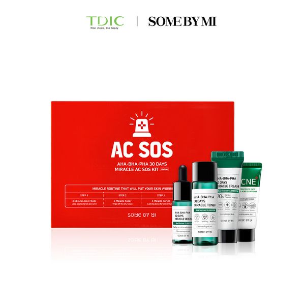 Some By Mi Bộ kit AHA-BHA-PHA 30 Days Miracle AC Sos Kit ( 4items ...
