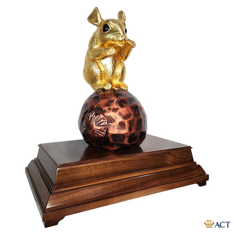 Tượng Chuột dát vàng 24k– Quà tặng dát vàng