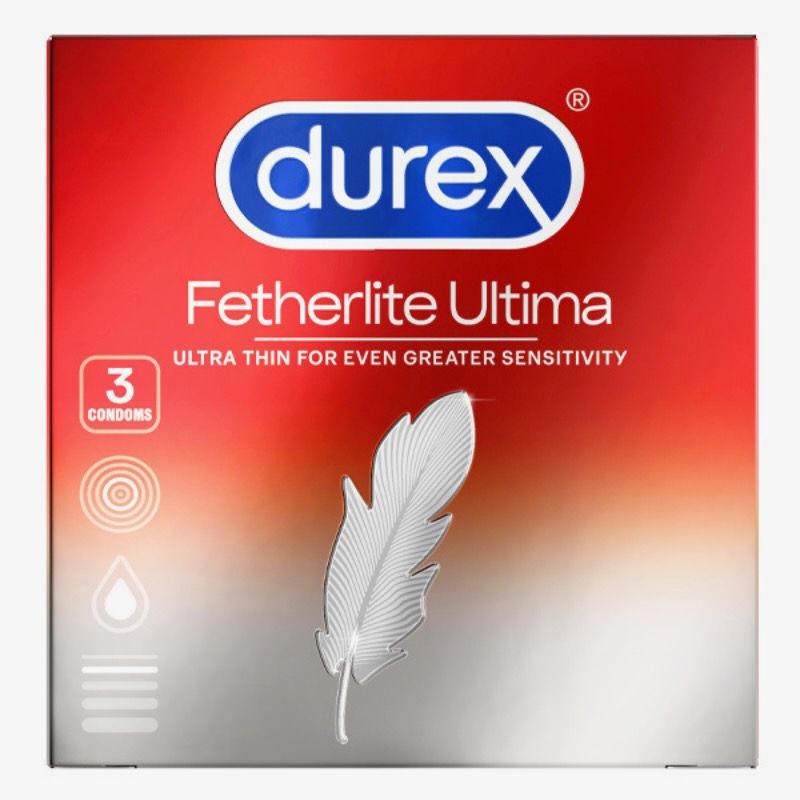 Bao cao su Durex Fetherlite Ultima siêu mỏng, cùng chất bôi trơn, 52mm