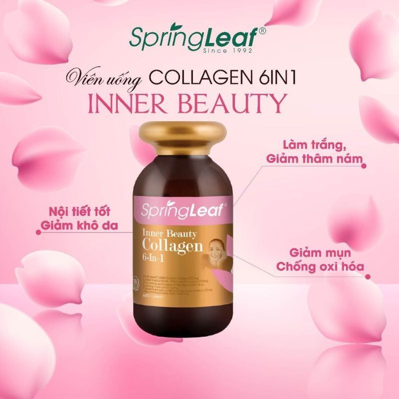 Viên Uống Collagen Spring Leaf 6 in 1 - Bí quyết cho làn da trẻ đẹp