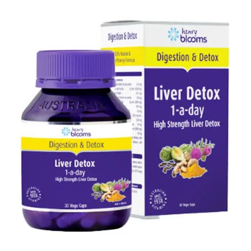 Viên uống Liver Detox 1-A-Day Henry Blooms giải độc gan, bảo vệ gan