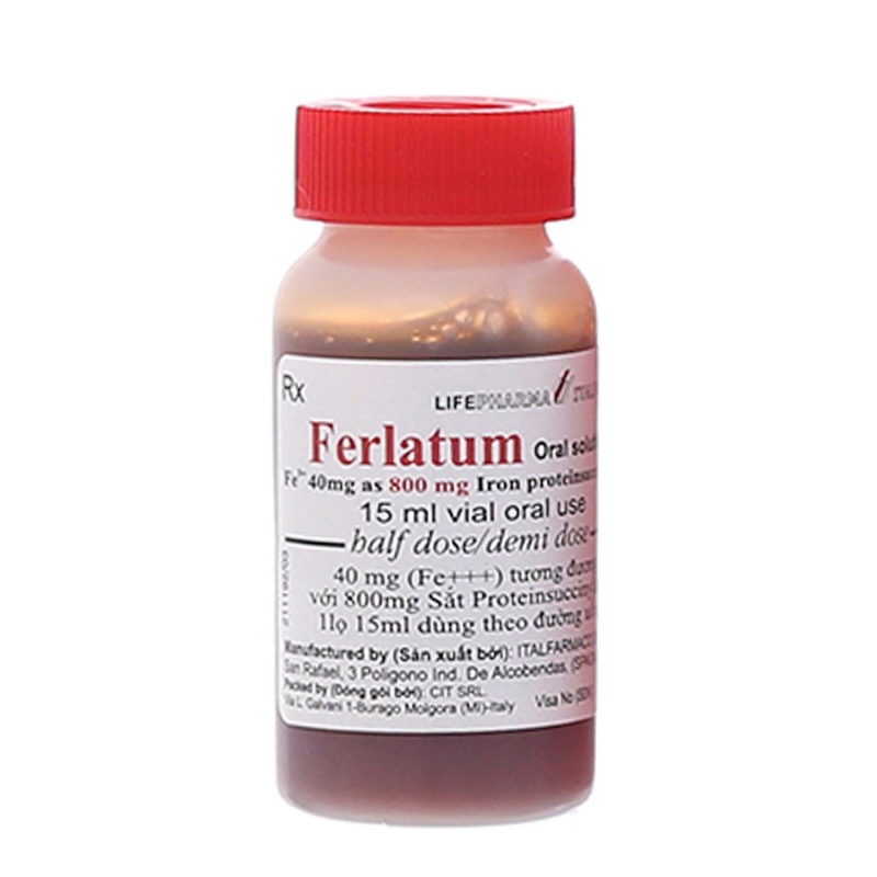 Sắt hữu cơ Ferlatum 40mg trị thiếu máu do thiếu sắt, phụ nữ mang thai