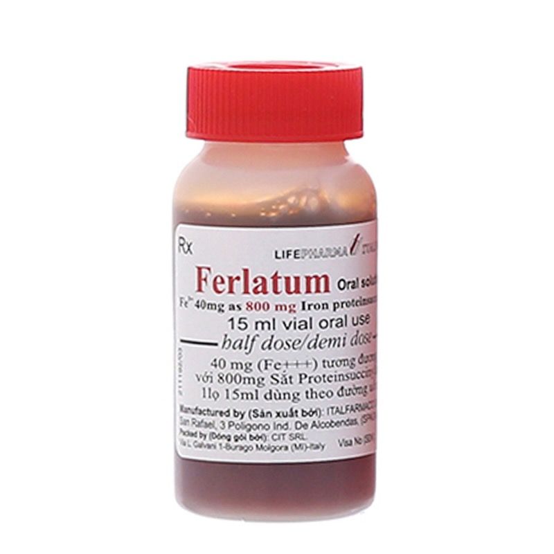 Sắt hữu cơ Ferlatum 40mg trị thiếu máu do thiếu sắt, phụ nữ mang thai