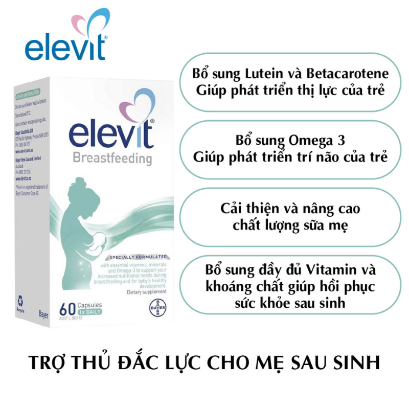 Elevit sau sinh - Giải pháp dinh dưỡng cho mẹ sau sinh và cho con bú