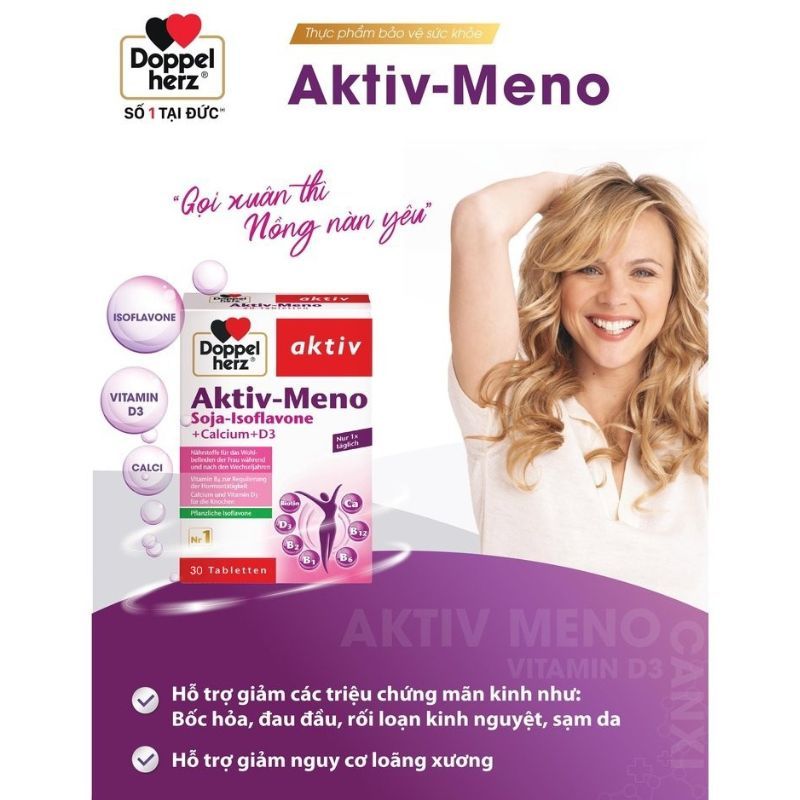 Viên uống cân bằng nội tiết tố nữ Aktiv Meno , 30 viên