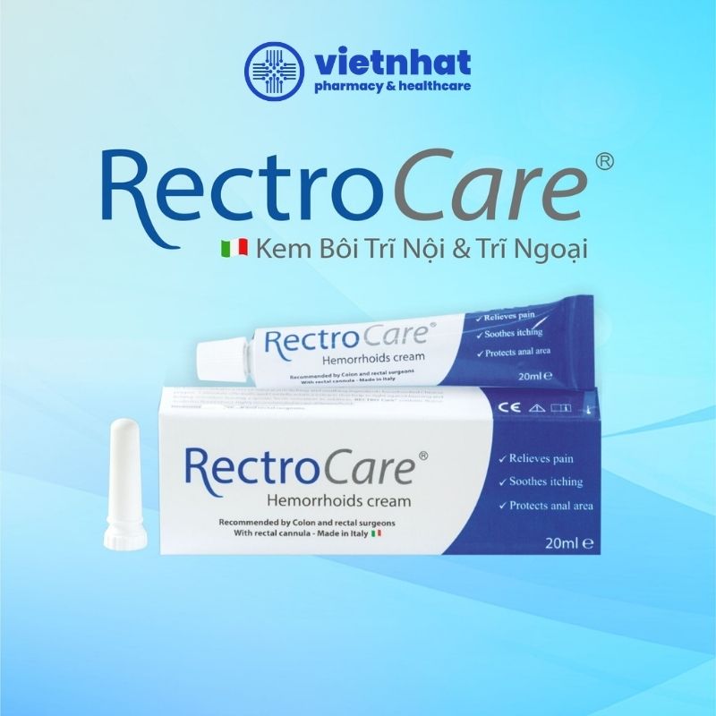Kem bôi trĩ nội và trĩ ngoại RectroCare, nhập khẩu từ Ý, tuýp 20 ml