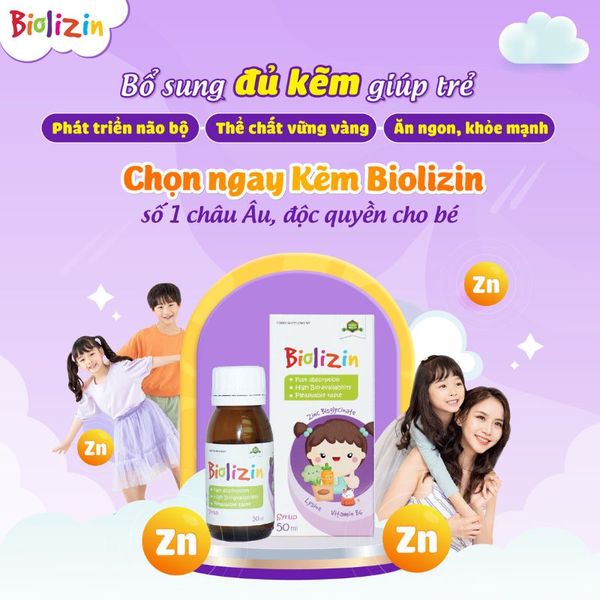 Kẽm hữu cơ Biolizin 50ml - Giải pháp giúp bé ăn ngon khoẻ mạnh
