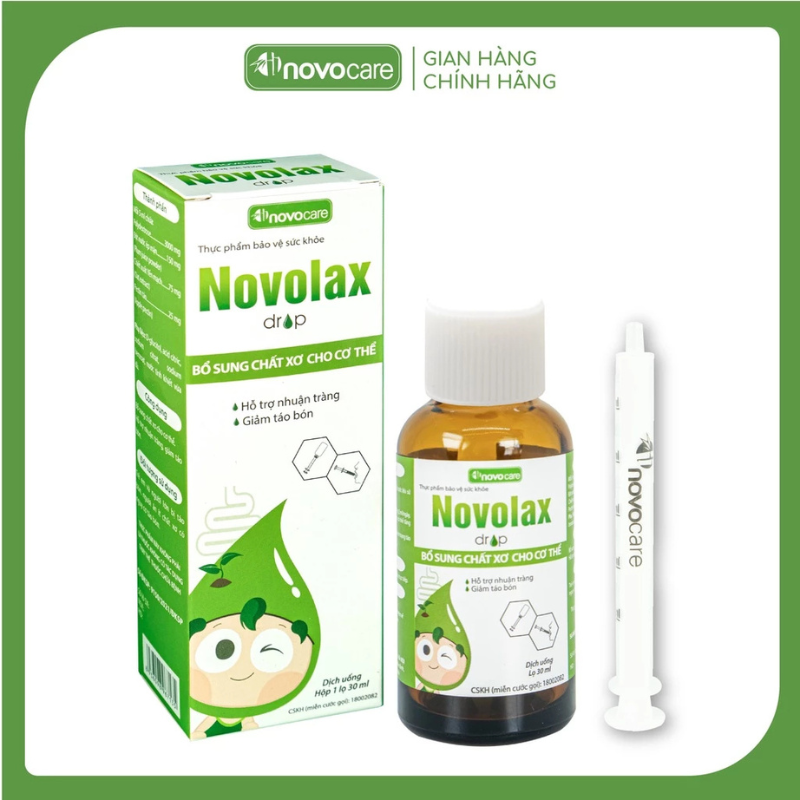Novolax Drop - Giảm Táo Bón, Bổ Sung Chất Xơ Thiên Nhiên Dạng Nhỏ Giọt