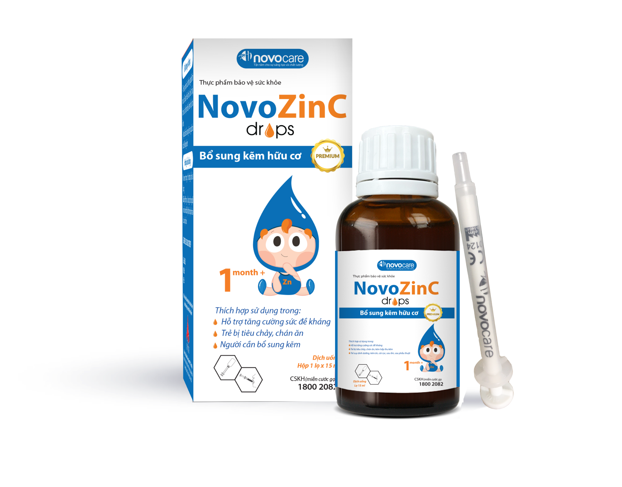 NovozinC- Kẽm hữu cơ nhỏ giọt cho trẻ từ 1 tháng tuổi
