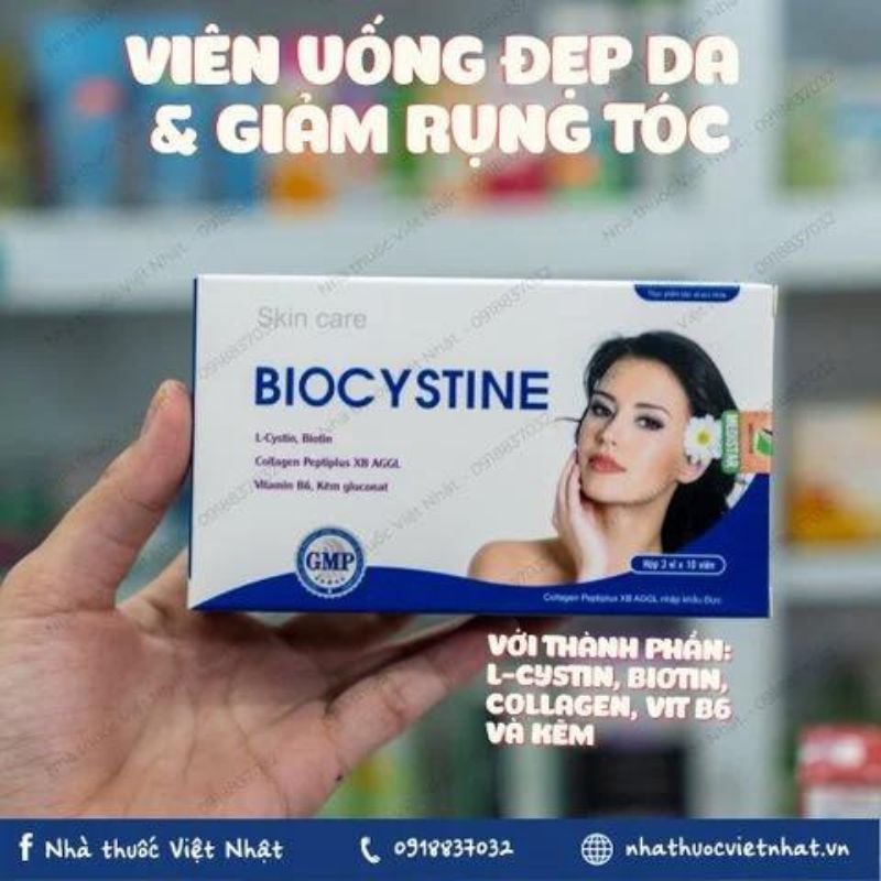 Viên uống Biocystine - Bí quyết cho làm da đẹp, giảm rụng tóc hiệu quả