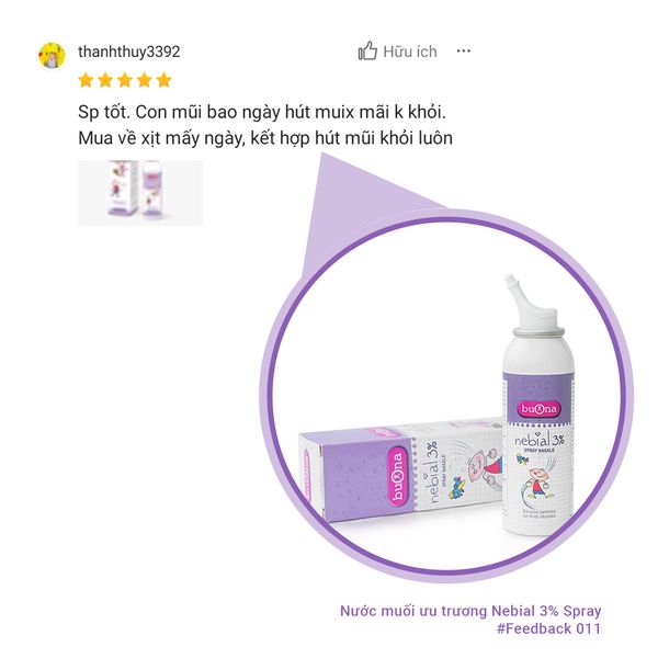 Dung dịch xịt mũi Nebial 3% spray nasale/ Nebianax 3% spray nasale