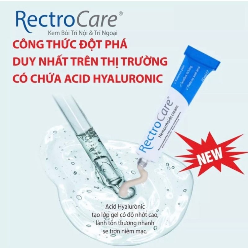 Kem bôi trĩ nội và trĩ ngoại RectroCare, nhập khẩu từ Ý, tuýp 20 ml