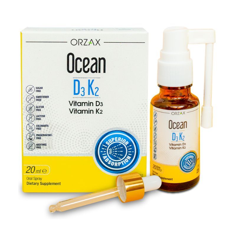 Ocean D3K2 - Vitamin D3K2 Dạng Xịt Cho Xương Răng Chắc Khoẻ, Chai 30ml