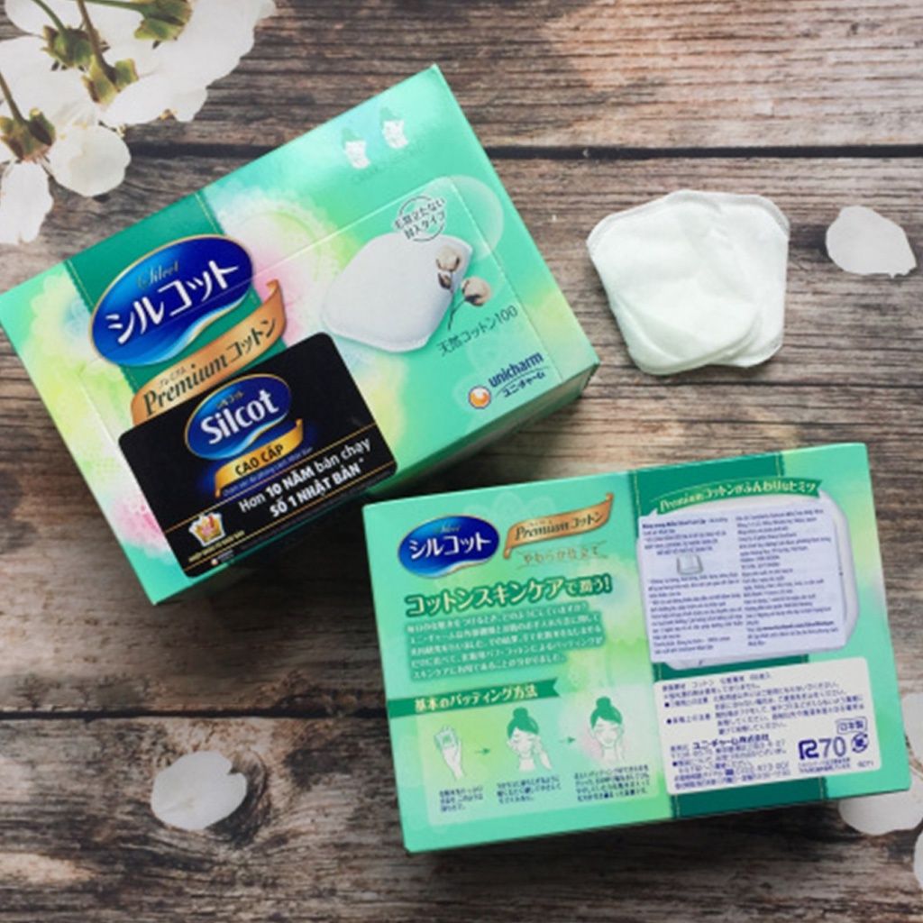 Bông tẩy trang Silcot Nhật - xanh láBông tẩy trang Silcot Nhật - xanh ...