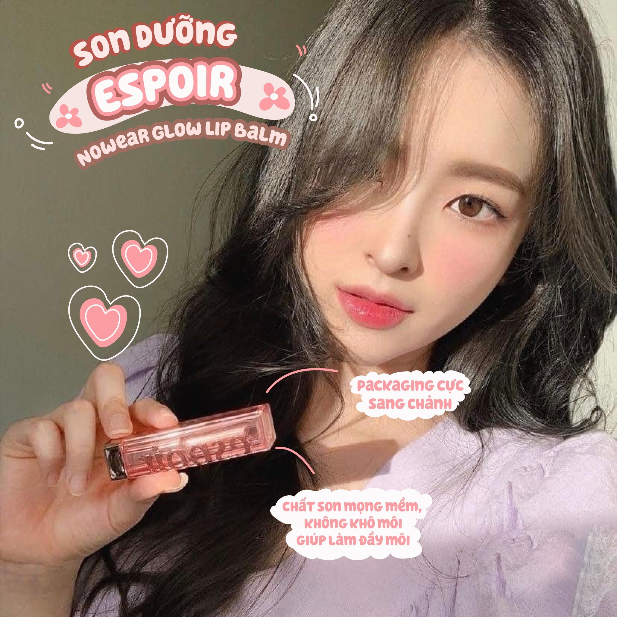 Espoir - Son Dưỡng Espoir Nowear Glow Lip Balm #PK001 Shell PinkEspoir - Son Dưỡng Espoir Nowear ...