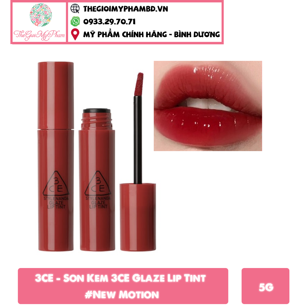3CE - Son Kem 3CE Glaze Lip Tint #New Motion3CE - Son Kem 3CE Glaze Lip ...