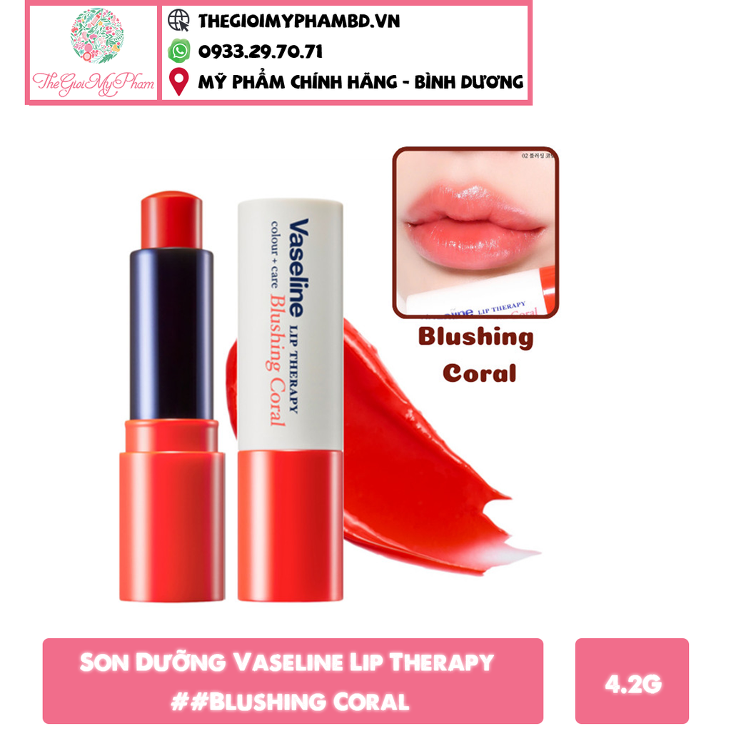 Son Dưỡng Vaseline Lip Therapy 4,2g #Blushing CoralSon Dưỡng Vaseline Lip Therapy 4,2g #Blushing ...