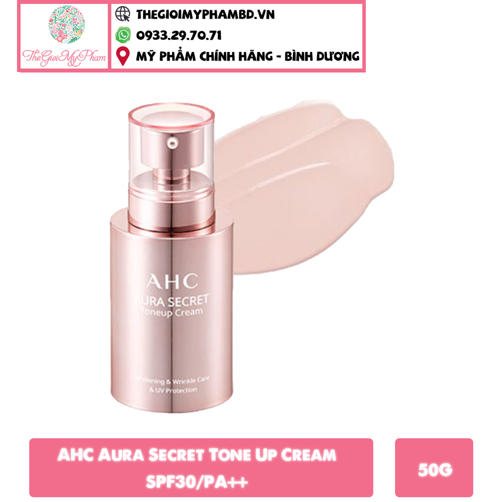 Kem AHC Aura Secret Toner-up SPF30 50gKem Dưỡng Da Trắng Hồng AHC Aura Secret Tone Up Cream ...
