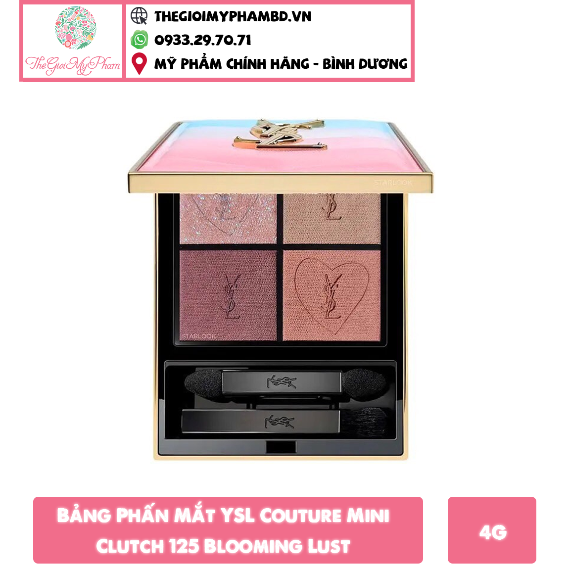 YSL Couture Mini Clutch Eyeshadow Palette #125 Blooming Lust 4g - ORDERYSL Couture Mini Clutch ...