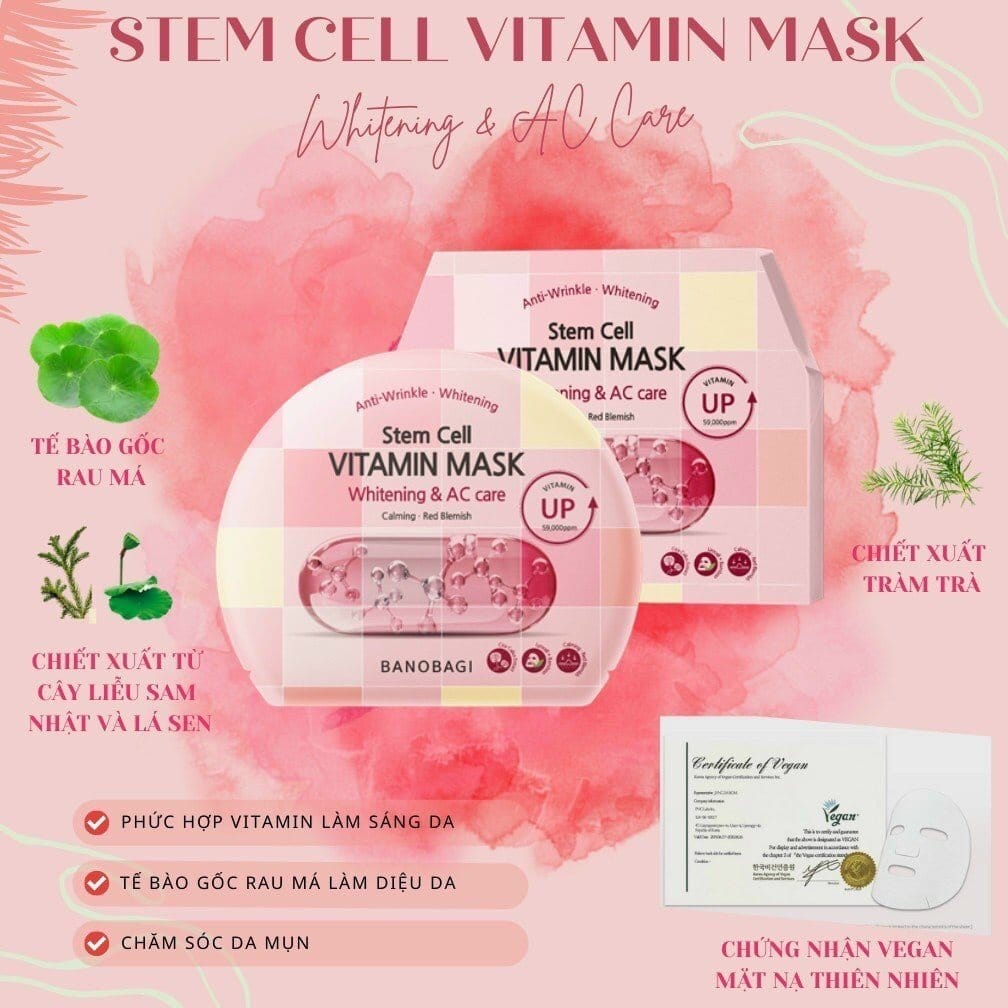 Banobagi - Stem Cell Vitamin Mask #AC CareMặt Nạ Banobagi Stem Cell ...